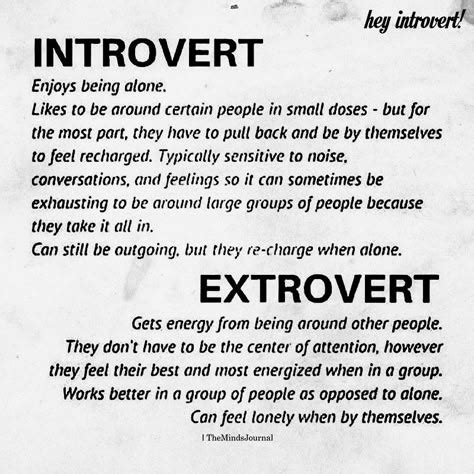Introvert Vs Extrovert Https Themindsjournal Com Introvert Vs