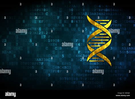 Science Concept DNA On Digital Background Stock Photo Alamy