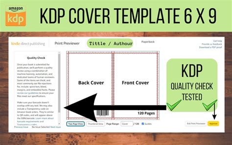 Kdp Cover Template 6x9 In Canva Kdp Paperback Cover Templates100 Pages110 Pages120 Pages130