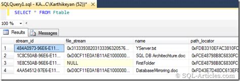 Working With Filetables Sql Articles