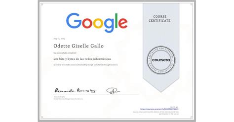 Completion Certificate For Los Bits Y Bytes De Las Redes Informáticas
