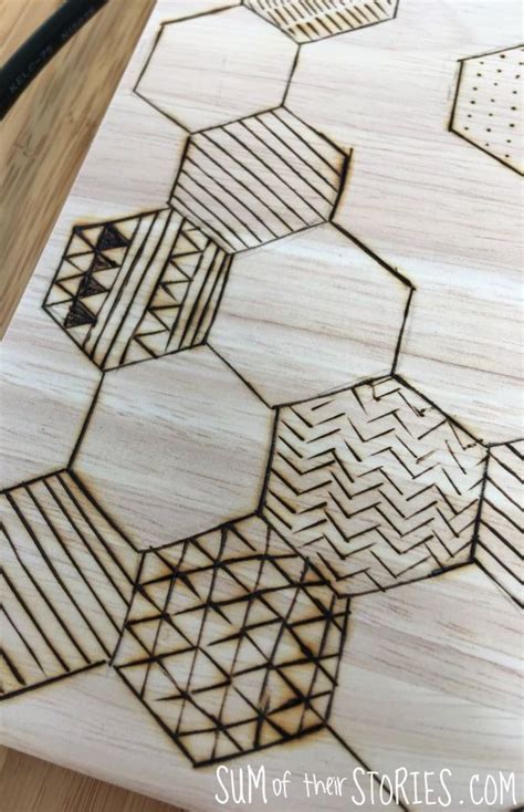 How To Make A Personalised Geometric Pyrography Chopping Board — Sum Of
