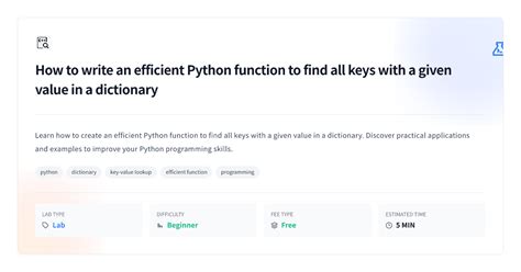 how to write an efficient python function to find all keys with a given