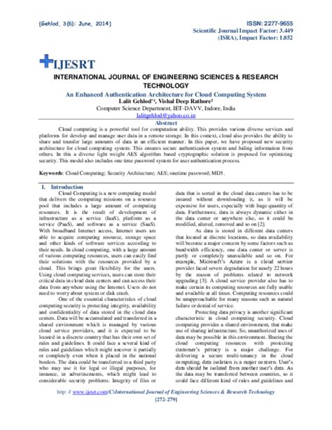 Pdf An Enhanced Authentication Architecture For Cloud Computing System