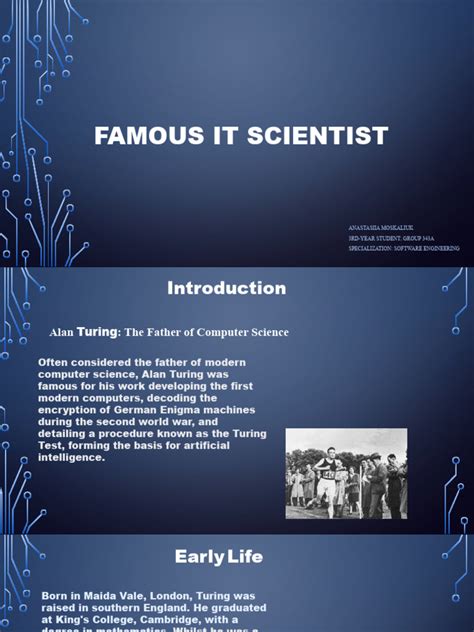 Famous It Scientist Pdf Alan Turing Computer Science