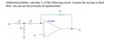 Solved Additional Problem Calculate Vo Of The Following Chegg Com