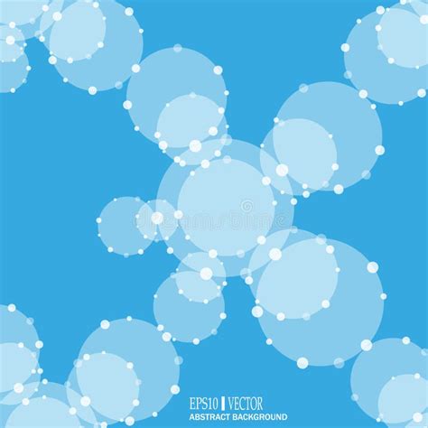 Dna And Neurons Vector Molecular Structure Connected Lines With Dots