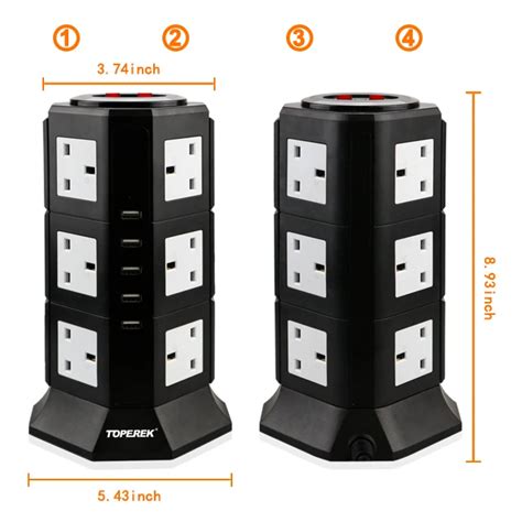 Vertical Multi Extension Socket Power Electric Socket For Uk Market Buy Multi Extension Socket
