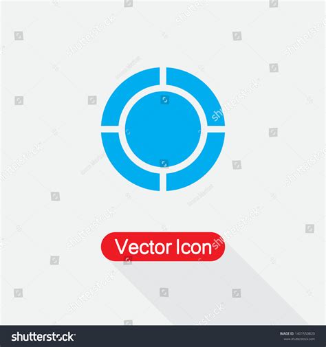 Quadrant Circle Diagram Icon Vector Illustration Stock Vector Royalty Free