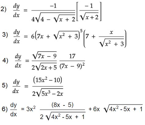 Finding Derivative of Square Root Function Worksheet