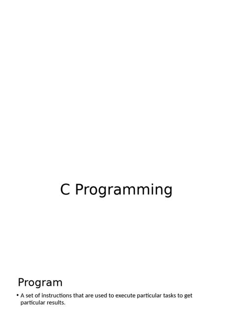 C Programming Pdf