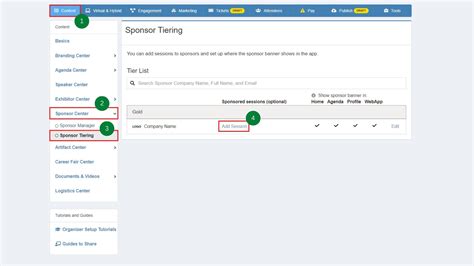 How Can I Attach A Sponsor To A Session Help Center