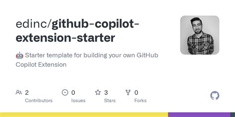 GitHub Edinc Github Copilot Extension Starter Starter Template For Building Your Own GitHub