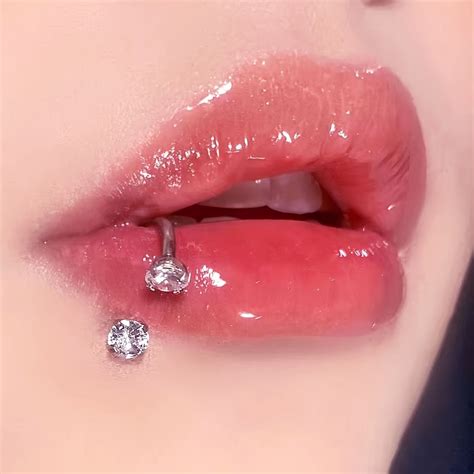 Crystal Lip Ring Sweet Lip Ring Nose Ring Eyebrow Ring Cartilage