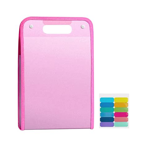 Kilougeis 3 Prong Folder Plastic Poly 3 Prong Folder A Portable Bag