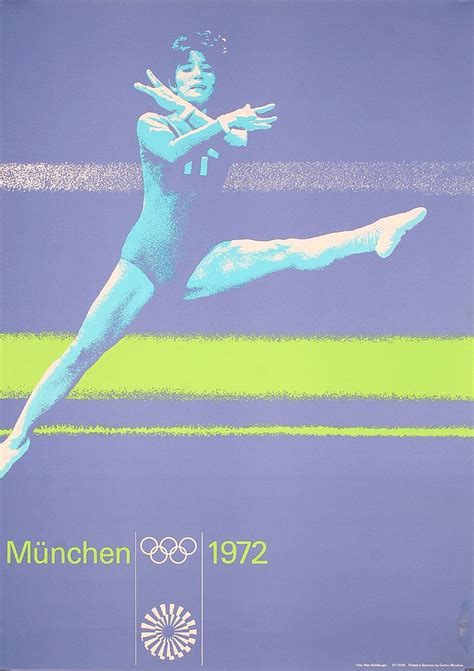 Original 1970s Munich Olympic Games Gymnastics Poster