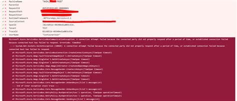 Bug Occasional Timeout Trying To Send Message To Service Bus Queue