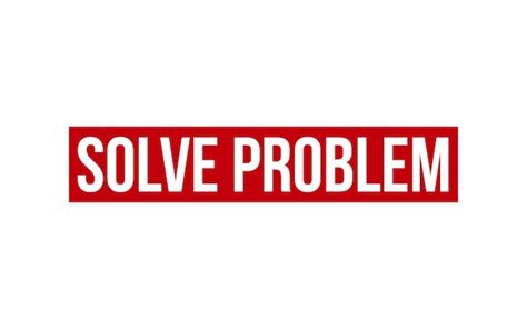 premium vector solve problem rubber stamp seal vector