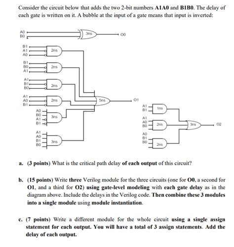 solved consider the circuit below that adds the two 2 bit