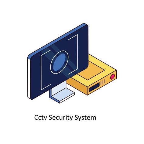 Cctv Security System Vector Isometric Icons Simple Stock Illustration