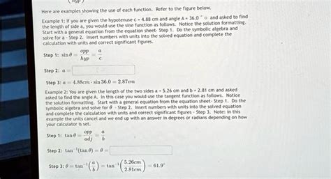 Solved Here Are Examples Showing The Use Of Each Function Refer To The Figure Below Example 1