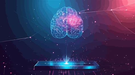 Artificial Intelligence Concept With Neural Network Structure Technology Image Premium Ai