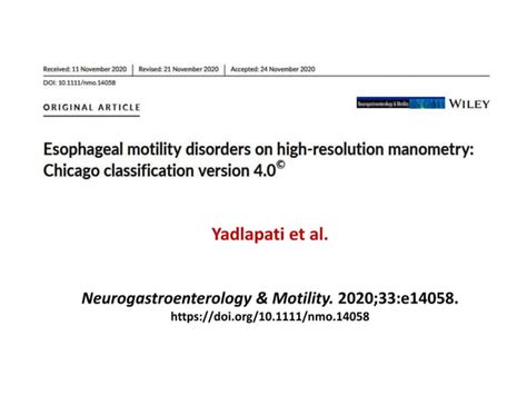 Chicago Classification Version 40 Hrm Classification Of Esophageal