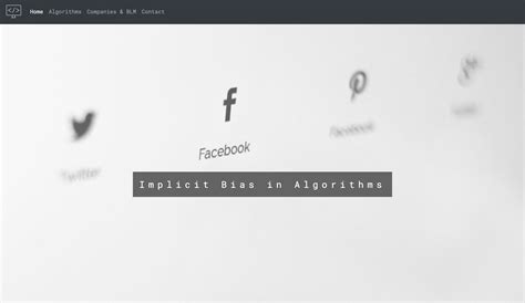 Implicit Bias In Algorithms Devpost