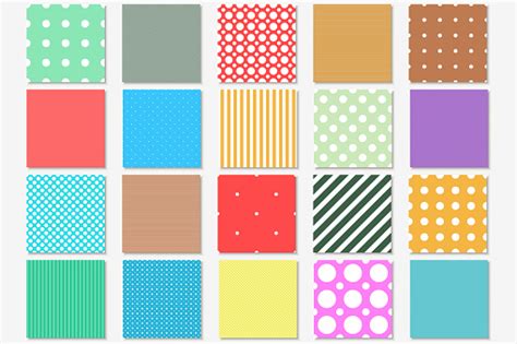 귀여운 다채로운 기하학적 원활한 패턴의 컬렉션입니다 단순한 점선 및 줄무늬 텍스처 반복 가능한 비정상적인 밝은 배경 텍스타일 무한 프린트 0명에 대한 스톡 벡터 아트 및