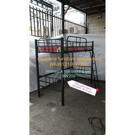 Jual Ranjang Susun Besi Termasuk Busa Super Tempat Tidur Tingkat Ranjang Besi Single Kolong
