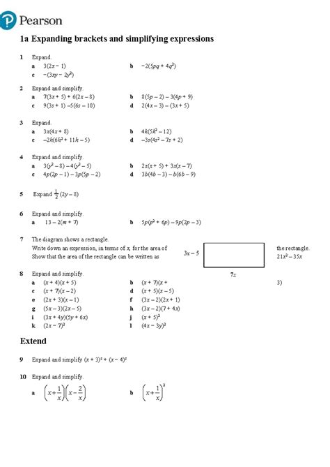 A Level Maths Lovely Noice 1a Expanding Brackets And Simplifying Expressions 1 Expand A 3