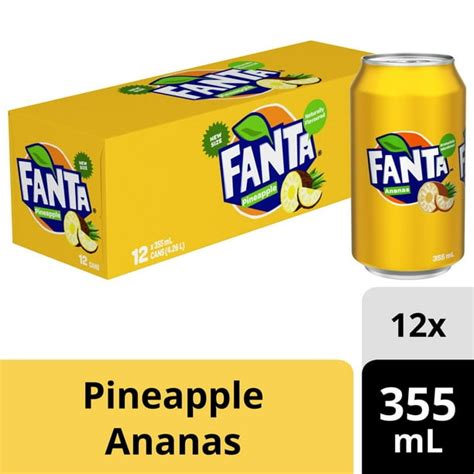 Fanta Pineapple Fridgepack Cans 355 Ml 12 Pack Walmartca
