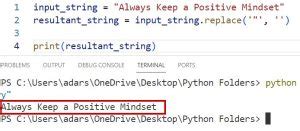 Remove Quotes From A String In Python