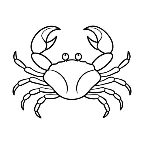 Download Line Art Of A Crab Silhouette Vector Illustration Eps Amp Png