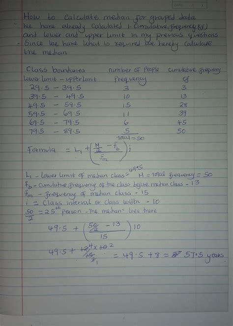 How To Calculate Median For Grouped Data Check Previous Post For Step One… Rachel Kairu