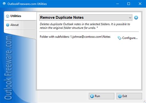 Remove Duplicate Notes Outlook Freeware
