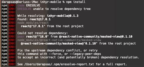 Have To Use Npm Install Force On React Native Projects Issue React Native
