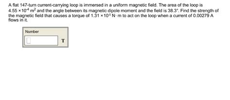 Solved A flat 147-turn current-carrying loop is immersed in | Chegg.com