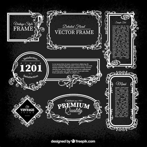Vintage Frame Vector Vintage Frame Collection Free Vector Cdr Download