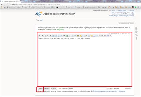 Getting Started With Dokuwiki Applied Scientific Instrumentation