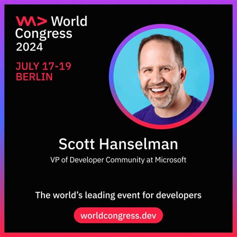Wearedevelopers On Linkedin We Are Excited To Welcome Scott Hanselman