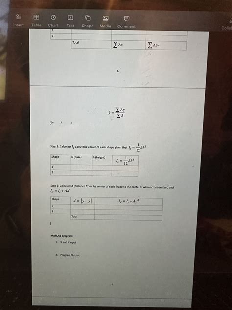 Solved Problem Calculate The Moment Of Inertia For The Chegg