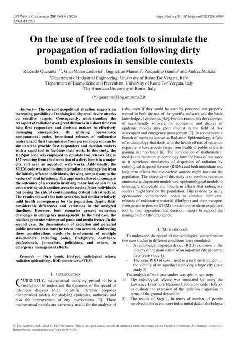 Pdf On The Use Of Free Code Tools To Simulate The Propagation Of