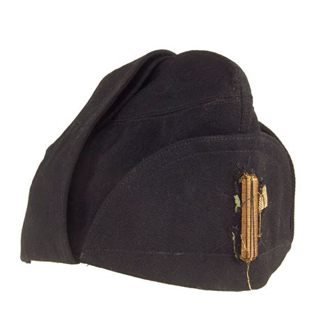 Original Wwii Italian Black Shirt Mvsn Fascist Bustina Field Cap With International Military