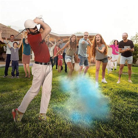 Gender Reveal Exploding Golf Ball Set Pinkblue Powder Filled Balls