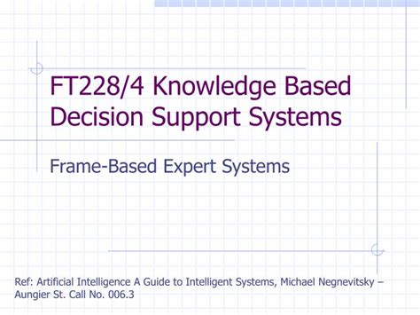 ppt ft228 4 knowledge based decision support systems powerpoint