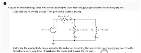 energy stored in the steady state circuit