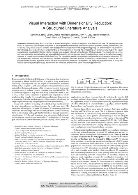 pdf visual interaction with dimensionality reduction a structured