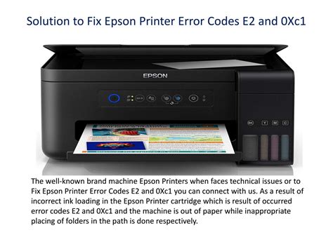 Solution To Fix Epson Printer Error Codes E And Xc By Ar Issuu