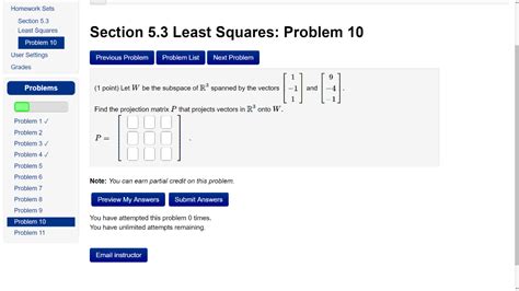 Solved Homework Sets Section Least Squares Problem Chegg Com